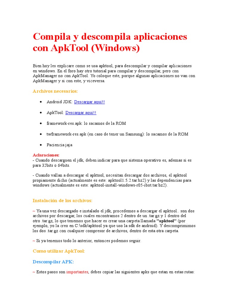 APK Tool Manager | PDF | Zip (formato de archivo) | Archivo de computadora