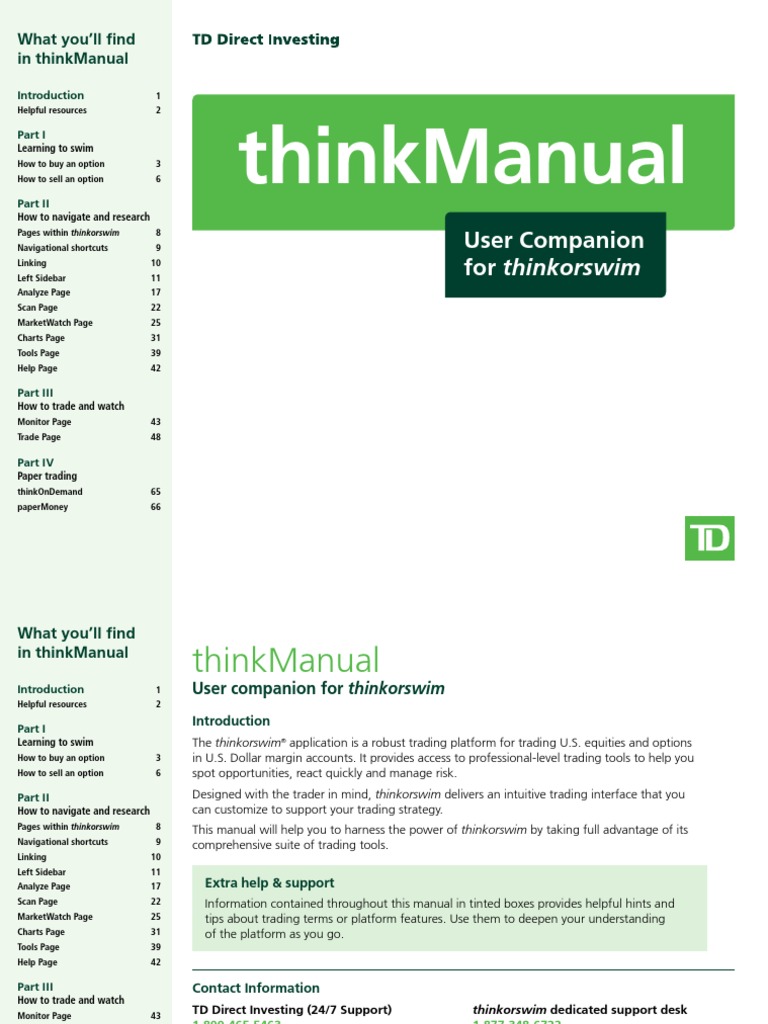 Think Manual | PDF | Vix | Order (Exchange)