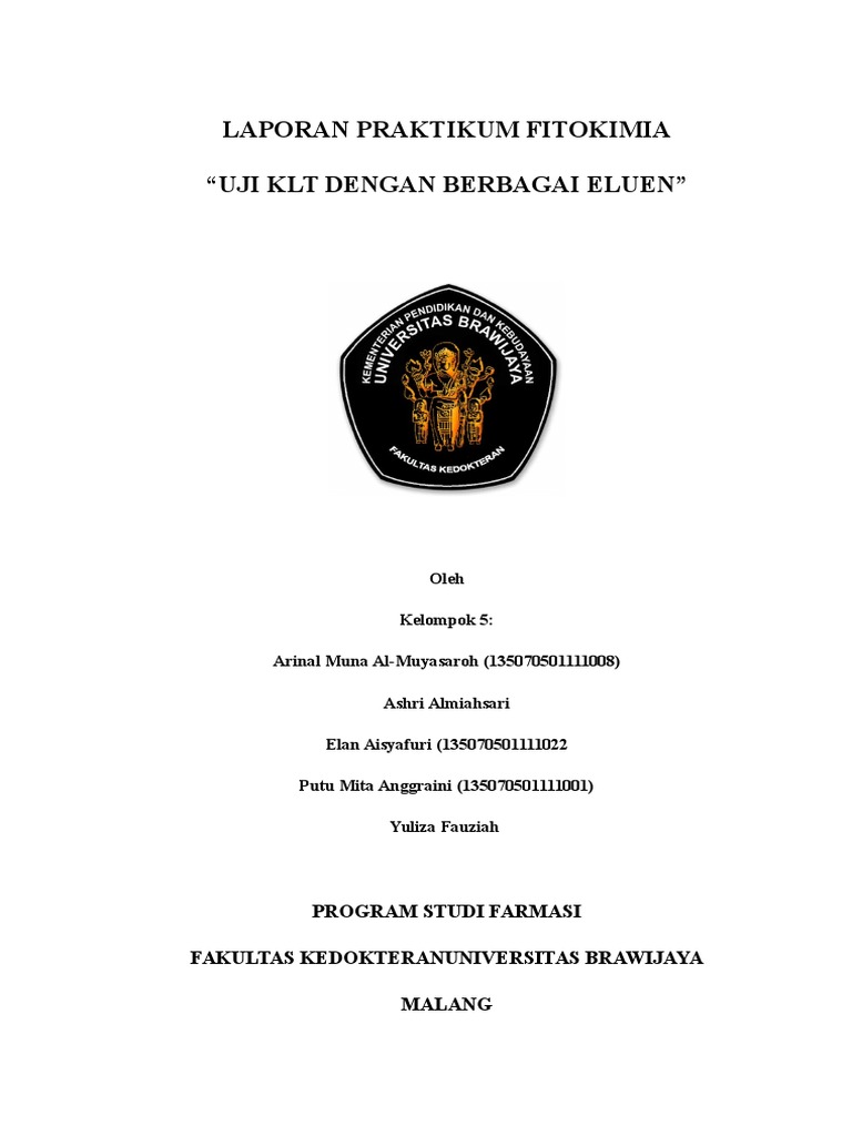 Laporan Fitokimia Uji KLT Dengan Berbagai Eluen | PDF Laporan Fitokimia Uji KLT Dengan Berbagai Eluen | PDF