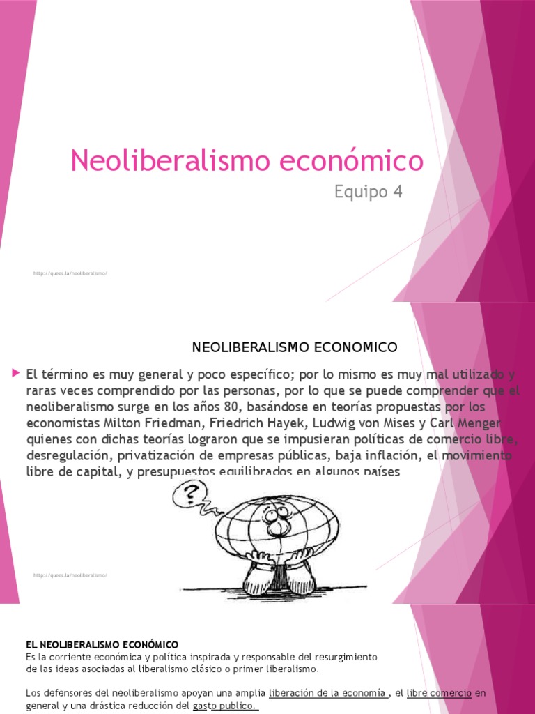 Neoliberalismo Económico: Conceptos Clave | PDF | Neoliberalismo ...