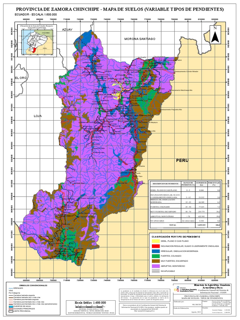 Mapa Suelos Pendientes Zamora-Magap | PDF | Personas | Science