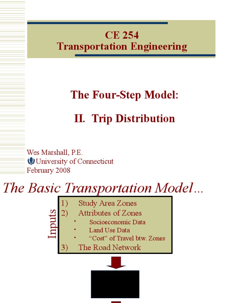 Four-Step Model Trip Distribution | PDF | Traffic | Transport
