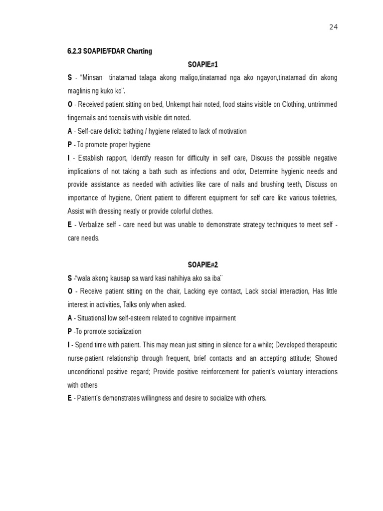 Soapie Fdar Process Recording | PDF | Schizophrenia | Psychiatric And ...