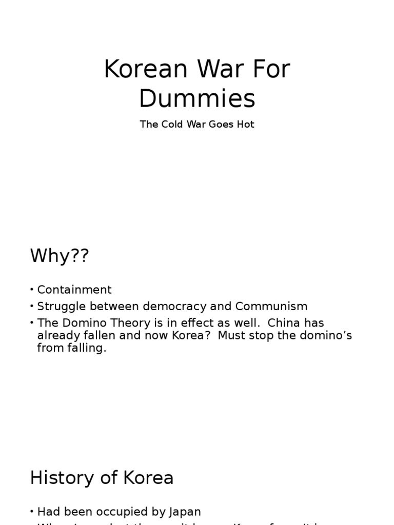 Korean War Overview for Students | PDF | Korean War | Containment