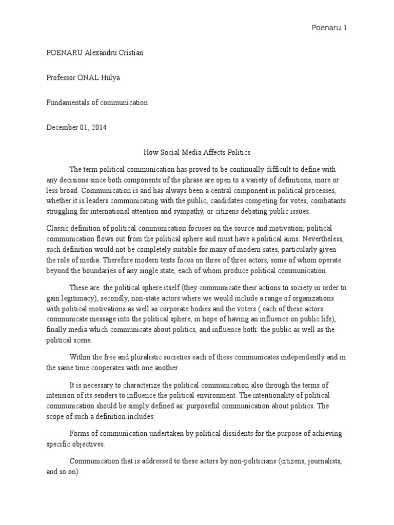 How Social Media Affect Politics | PDF | Mass Media | Political ...