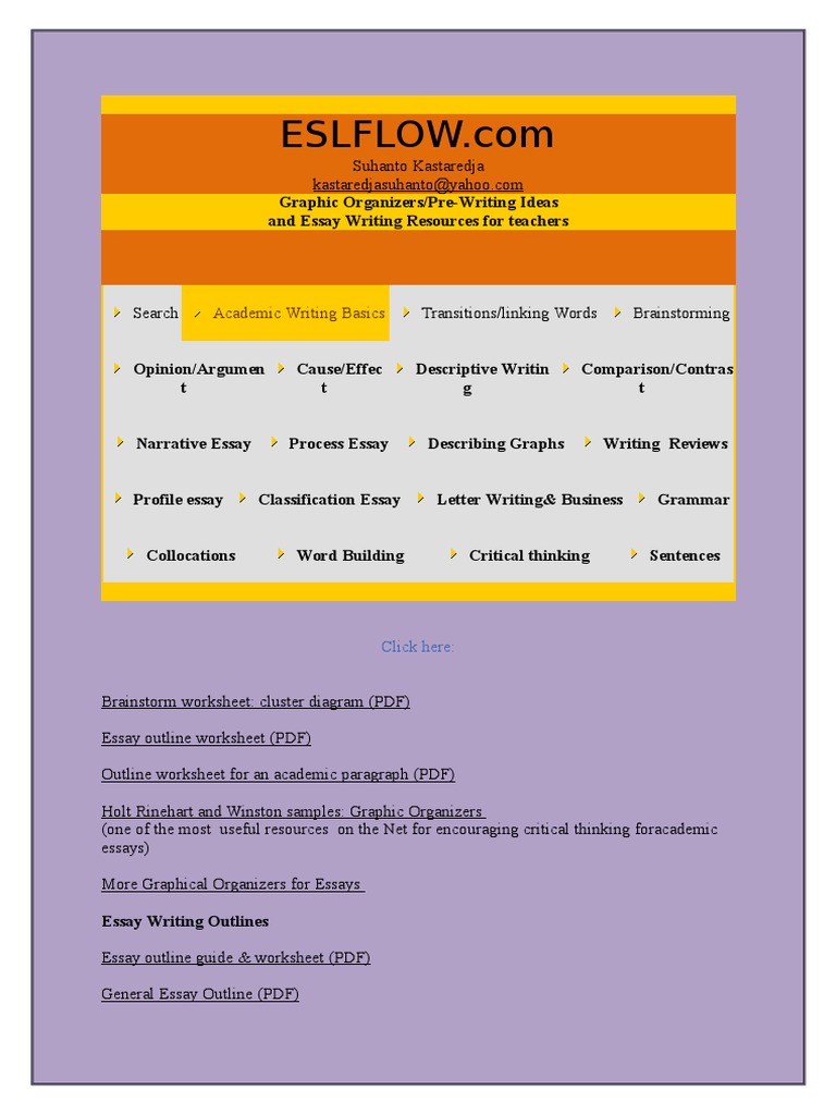 Esl Flow, Collection of PDF For Writing Practice | PDF | Essays | Paragraph