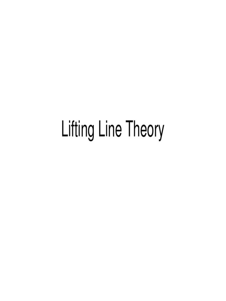 Lifting Line Theory Revisited | PDF | Sine | Lift (Force)