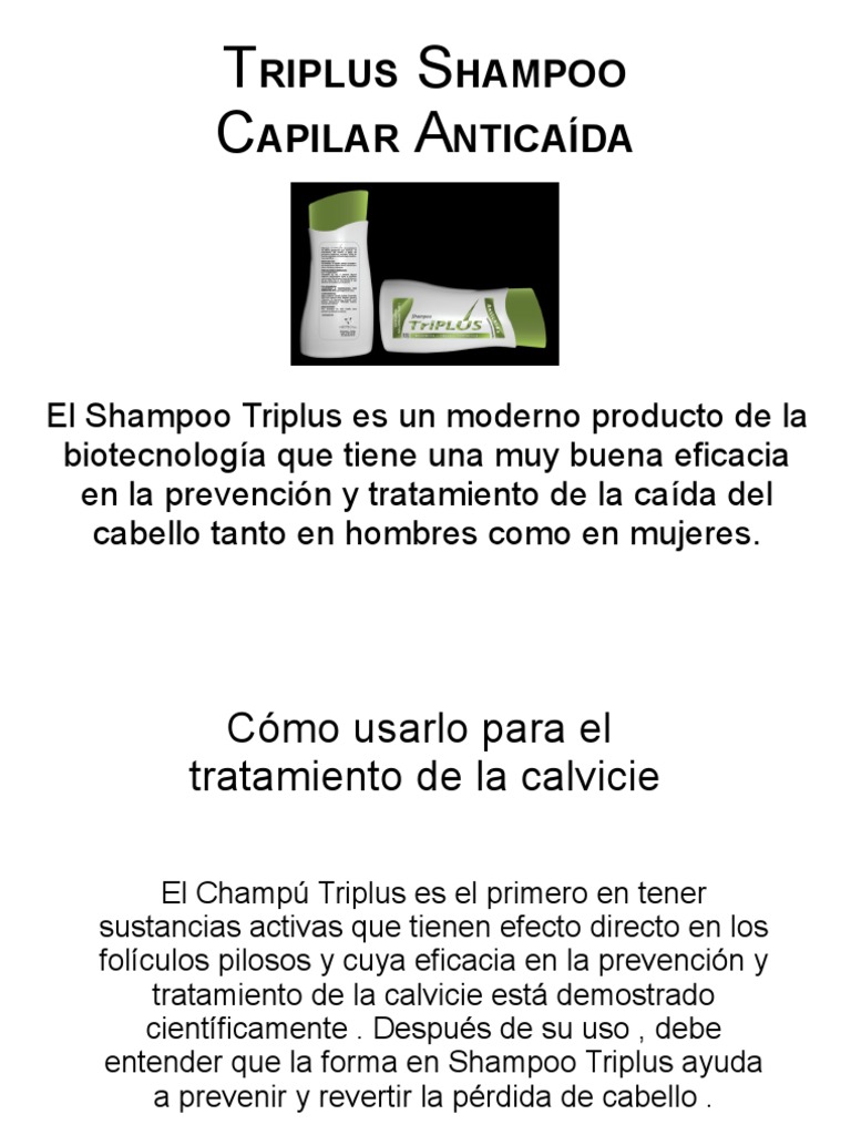 Triplus Shampoo | PDF | Pelo | Antioxidante