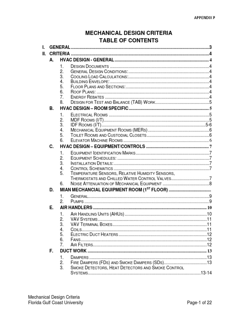 Mechanical Design Criteria | PDF