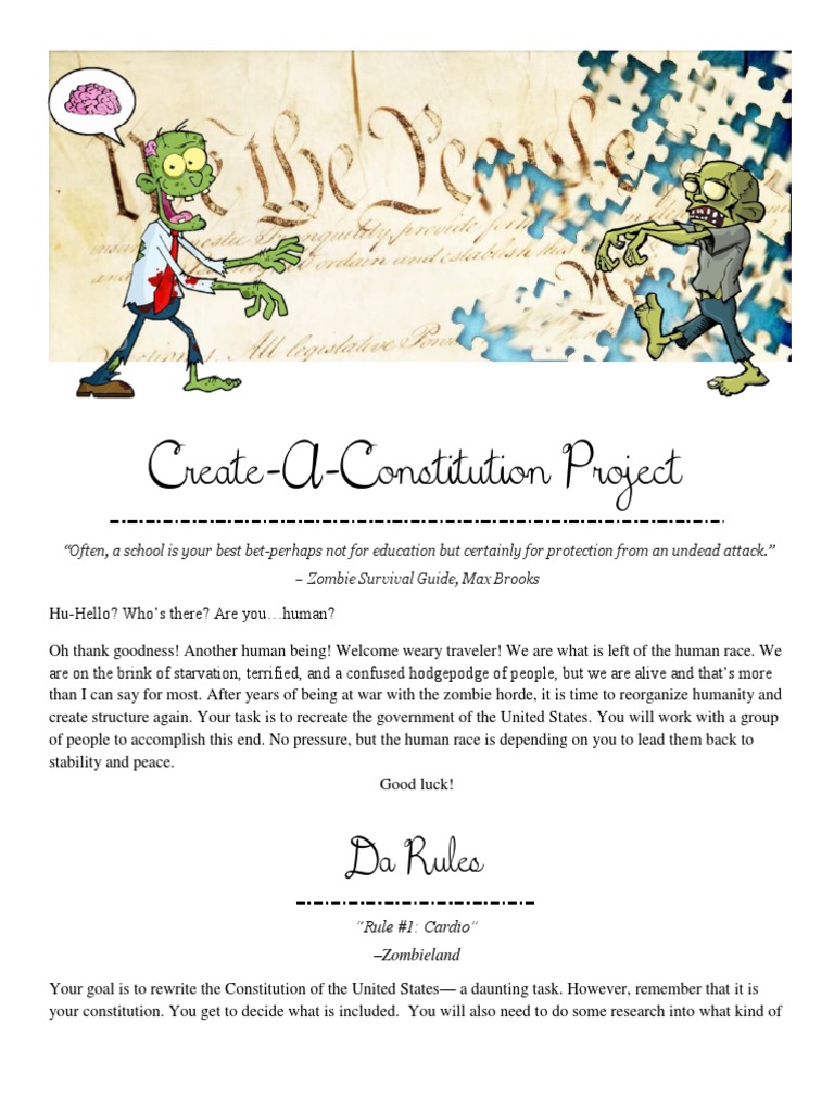 School Constitution Project Guide | PDF | United States Constitution ...