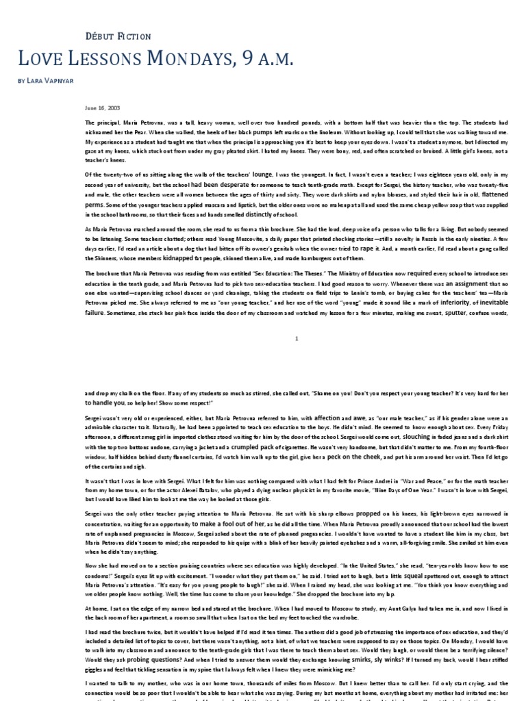 Love Lessons | PDF | Books | Classroom