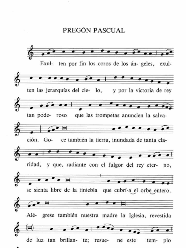 Canto Del Pregón Pascual | PDF