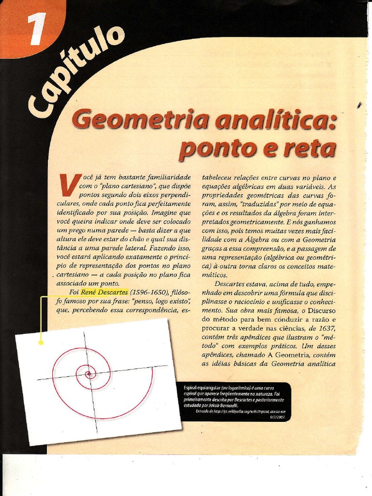 Cap.1-Geometria Analítica-Ponto e Reta PDF | PDF