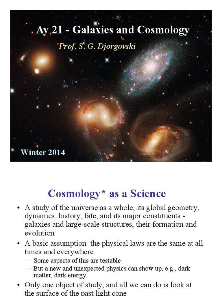 Ay 21 - Galaxies and Cosmology: Prof. S. G. Djorgovski | PDF | Apparent ...