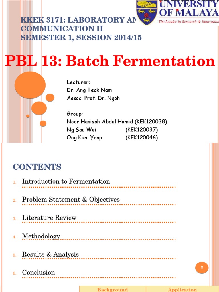 Pbl13 - PPT (Final Hanisah) | PDF | Fermentation | Yeast