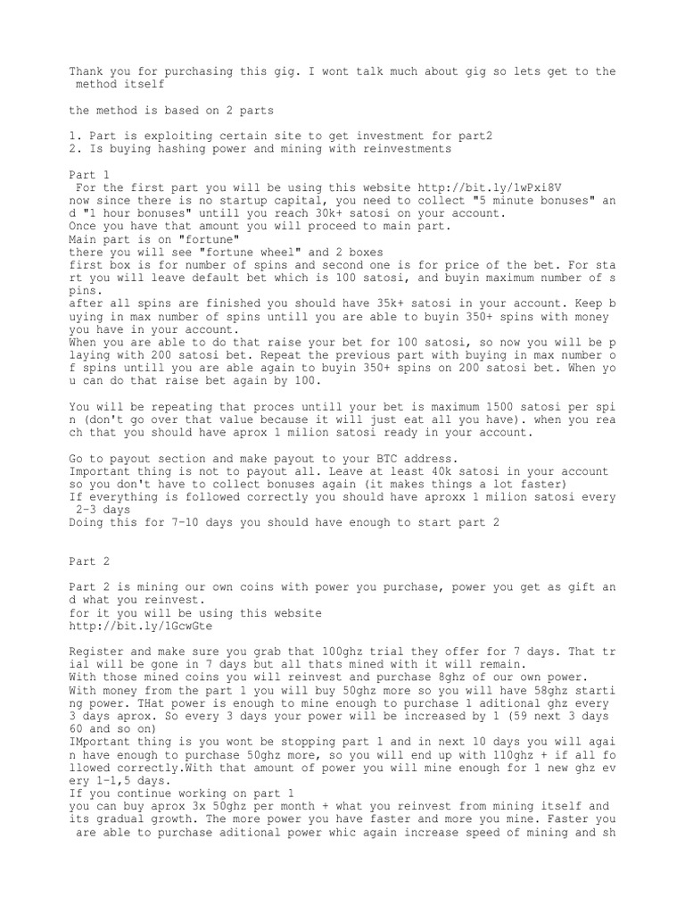 BTC Method | PDF | Bitcoin | You Tube