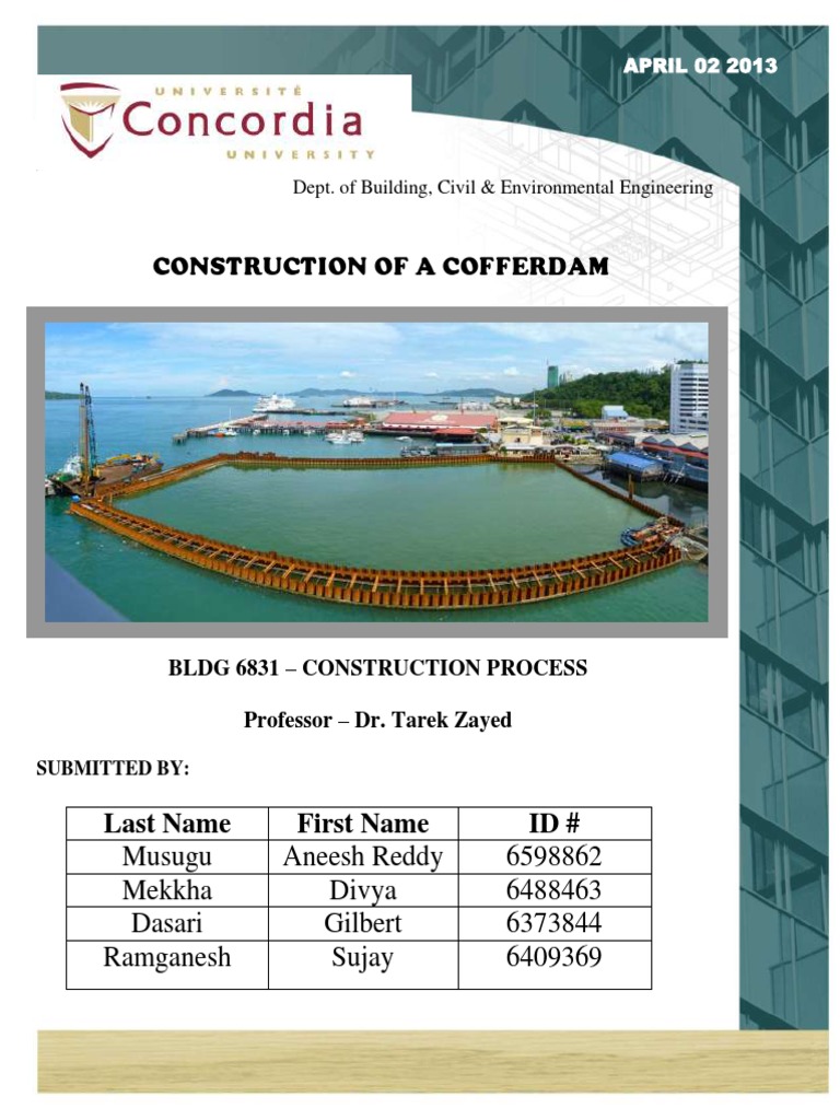 Complete Cofferdam | PDF | Deep Foundation | Dam