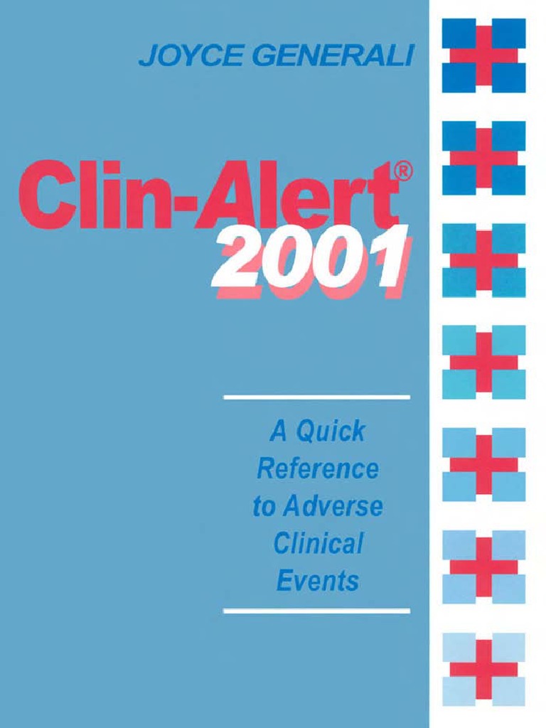 Clinical Alert A Quick Reference To Adverse Clinical Events | PDF ...