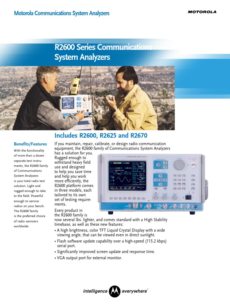 Motorola R-2600D Communications System Analyzer PDF | PDF | Frequency ...