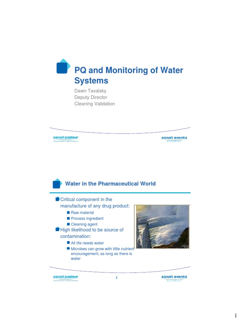 PQ and Monitoring Water Systems | PDF | Verification And Validation ...