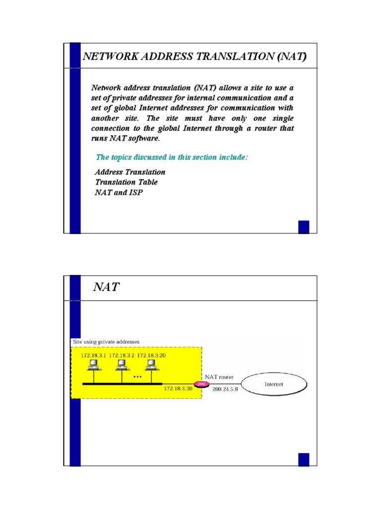 Network Address Translation (NAT): Understanding Address Translation Tables, Port Mapping, and ...