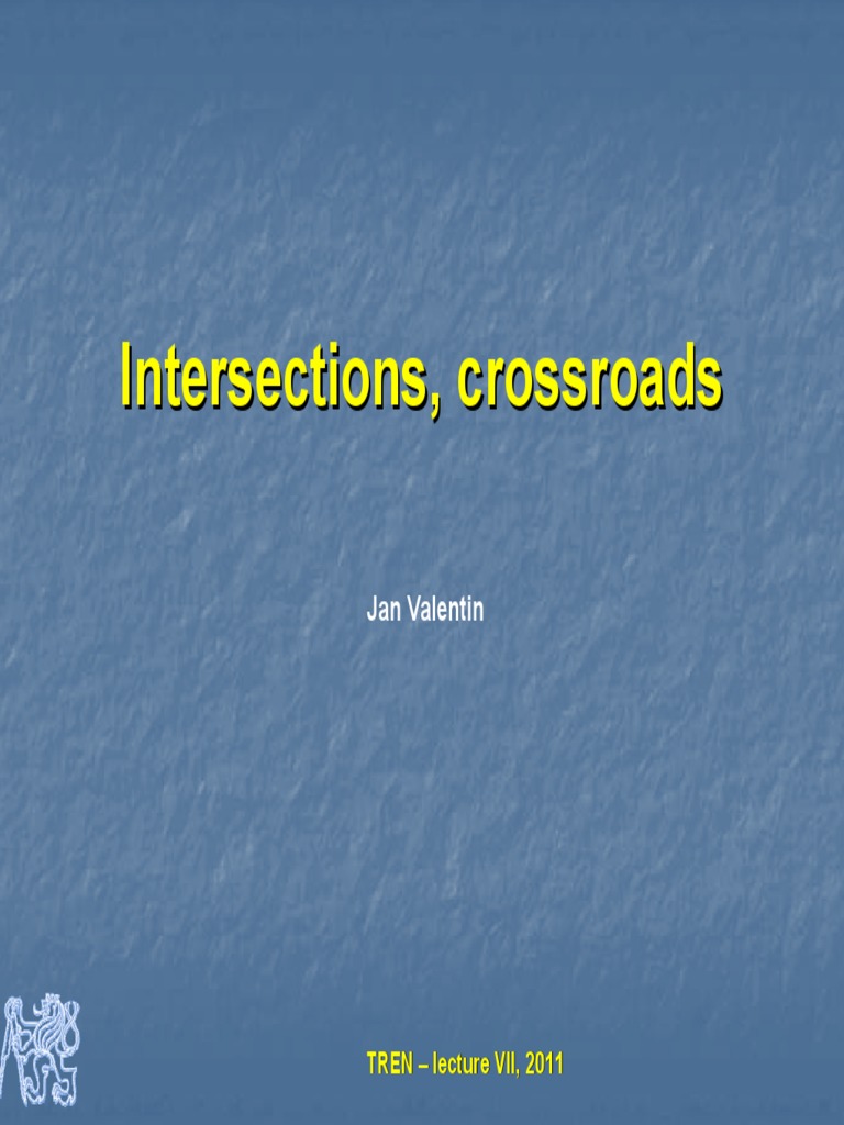 Types of Intersections | PDF | Traffic | Intersection (Road)