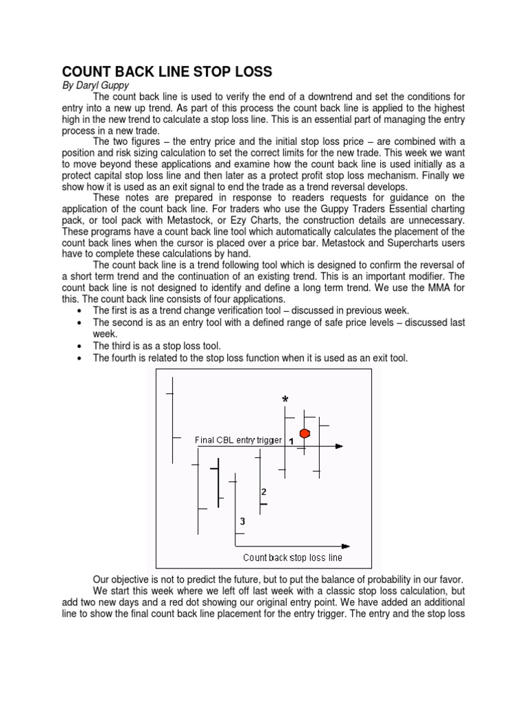 Count Back Line Stop Loss | PDF | Risk | Profit (Accounting)