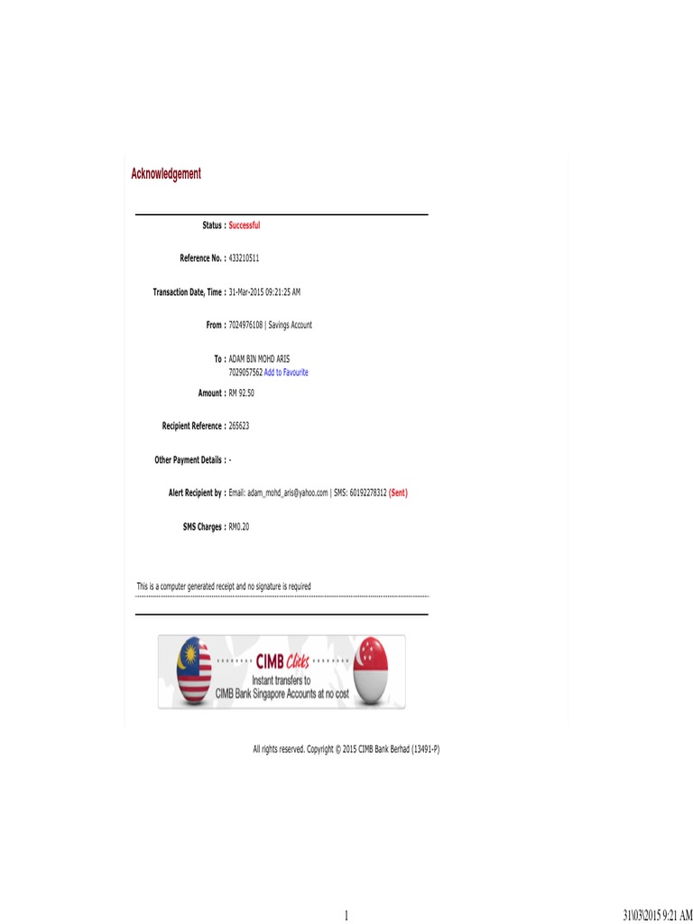 CIMB Cvfgreceipt | PDF | Finance & Money Management