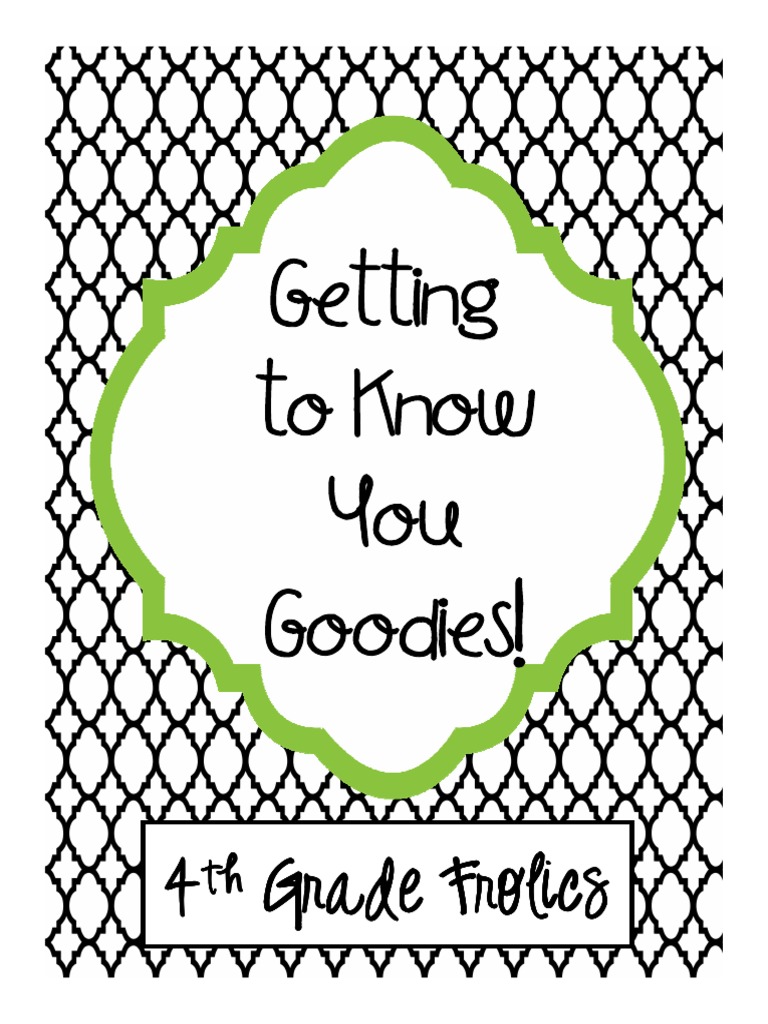 Getting To Know You Goodies | PDF | Leisure