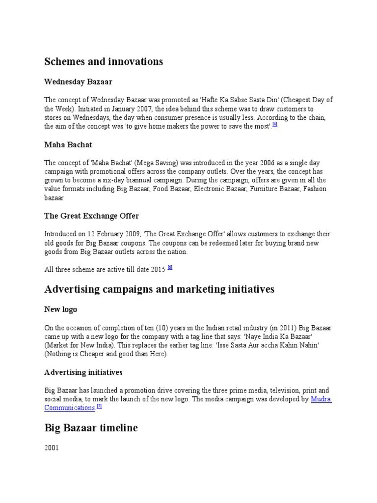 Schemes and Innovations | PDF | Grocery Store | Retail