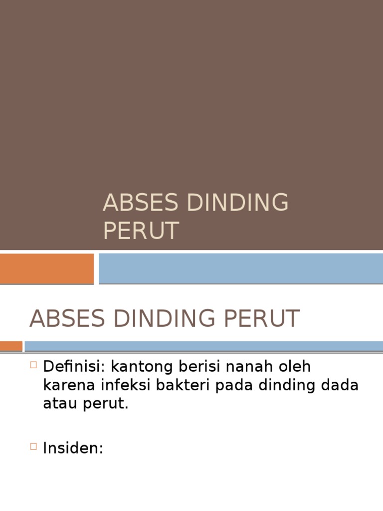 Abses Dinding Perut | PDF