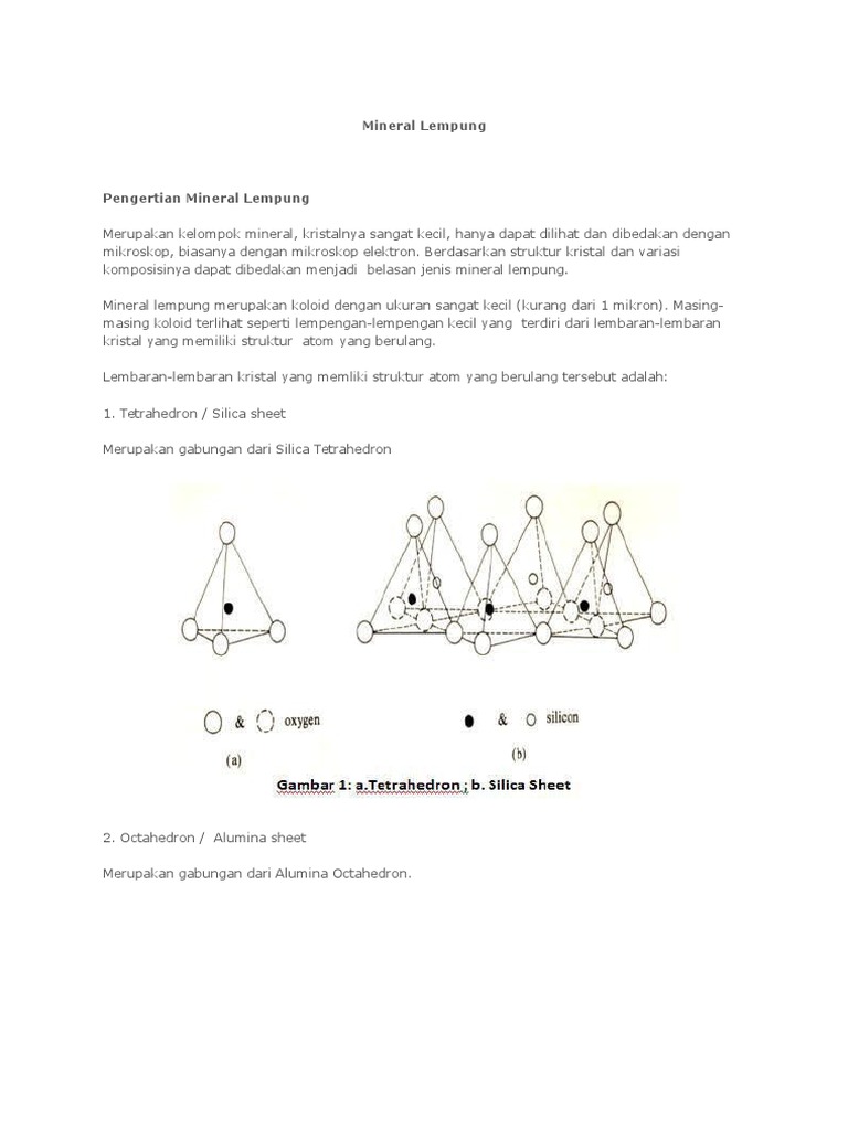Mineral Lempung: Struktur dan Kegunaan | PDF