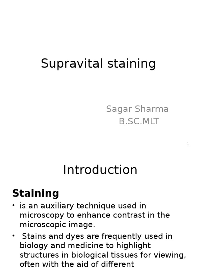 Supravital Staining | Staining | Histology