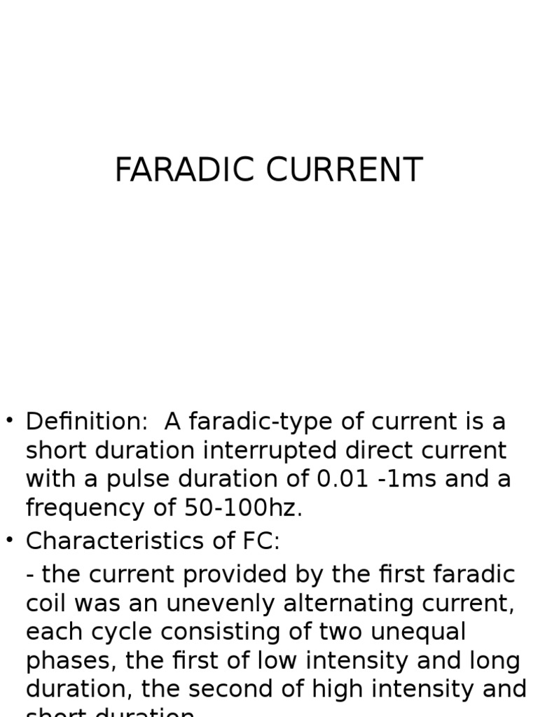 Faradic Current | PDF | Vasodilation | Muscle Contraction