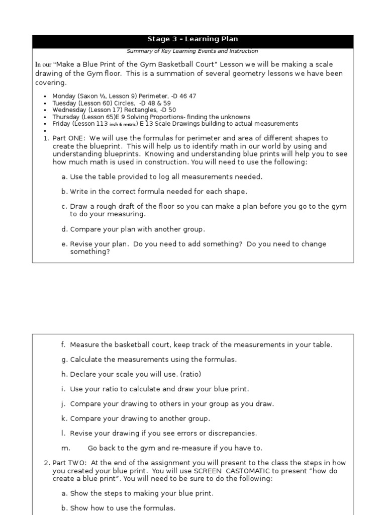 Edet628 Stage 3 Learning Plan | PDF | Teaching Mathematics | Teaching ...