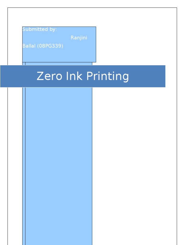 Zero Ink Printing | PDF