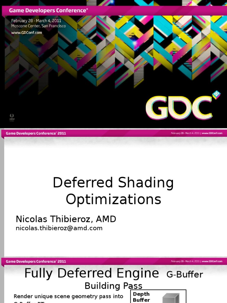 Deferred Shading Optimizations | PDF | Shader | Rendering (Computer Graphics)