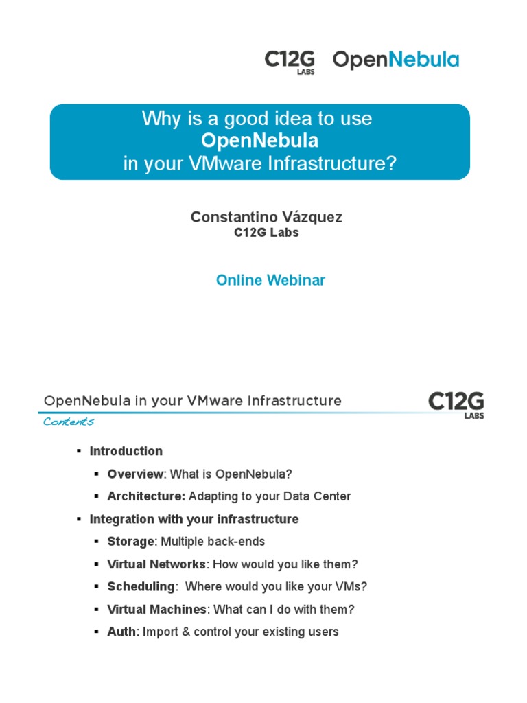 OpenNebula Integration with VMware | PDF | Virtual Machine | Cloud ...