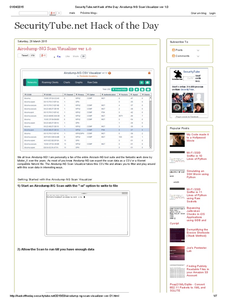 Airodump-NG Scan Visualizer | PDF | Screenshot | Information Technology Management