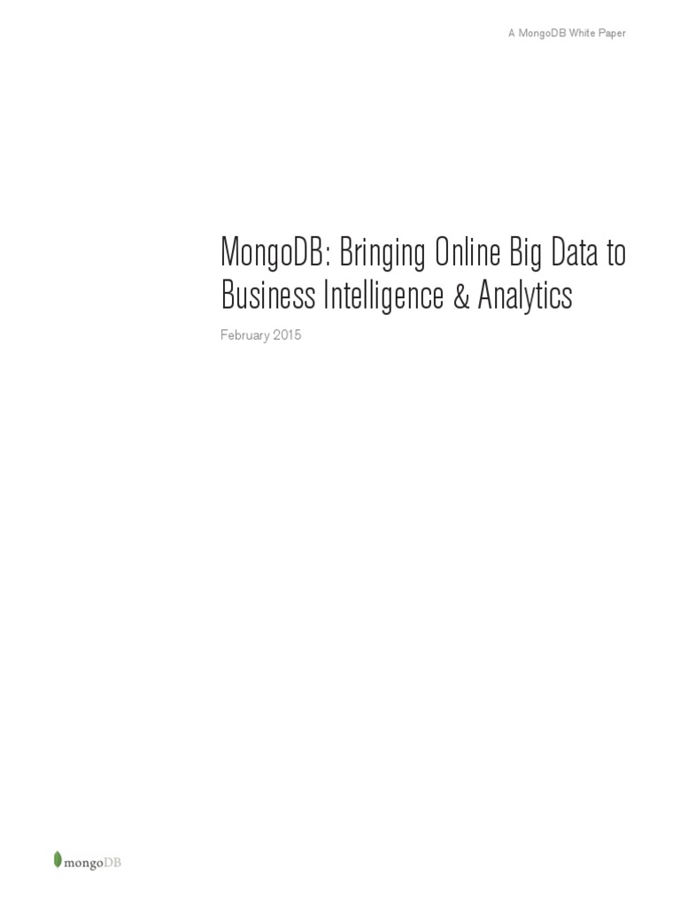 MongoDB BI Analytics | PDF