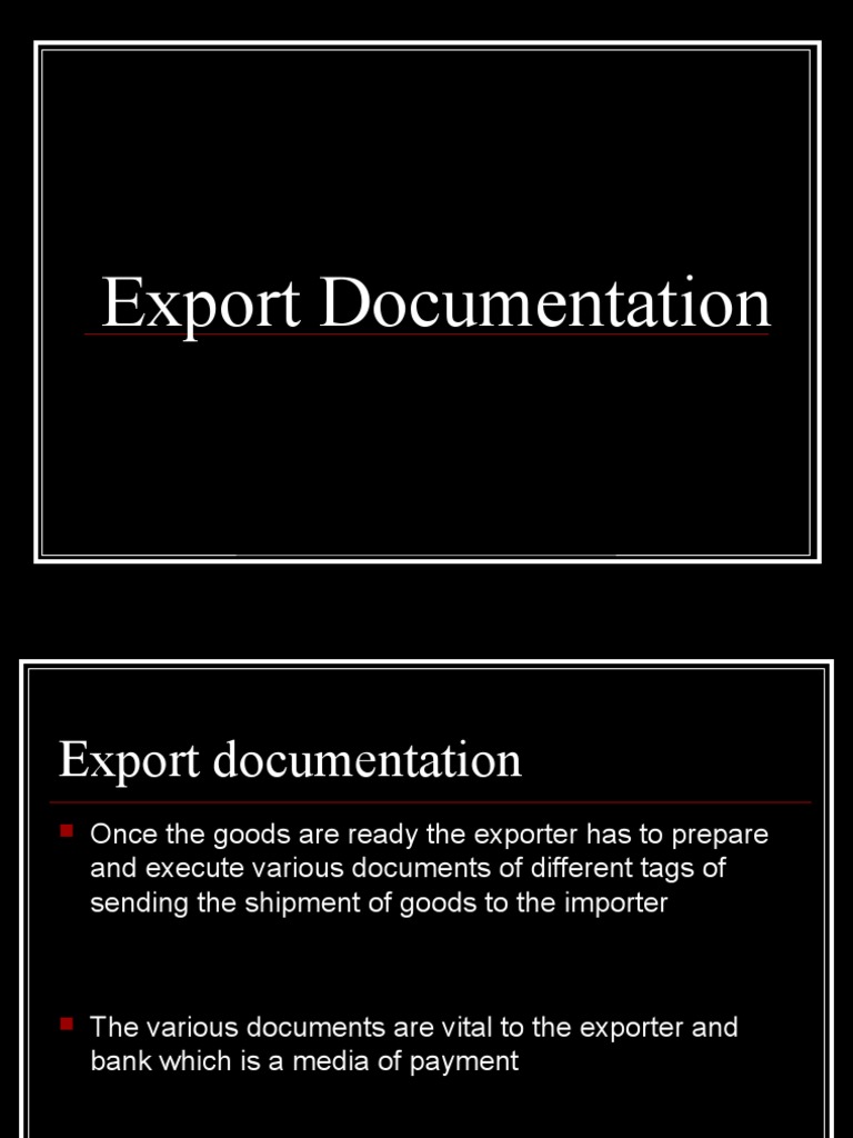 Export Documentation | PDF | Invoice | Shipping Service