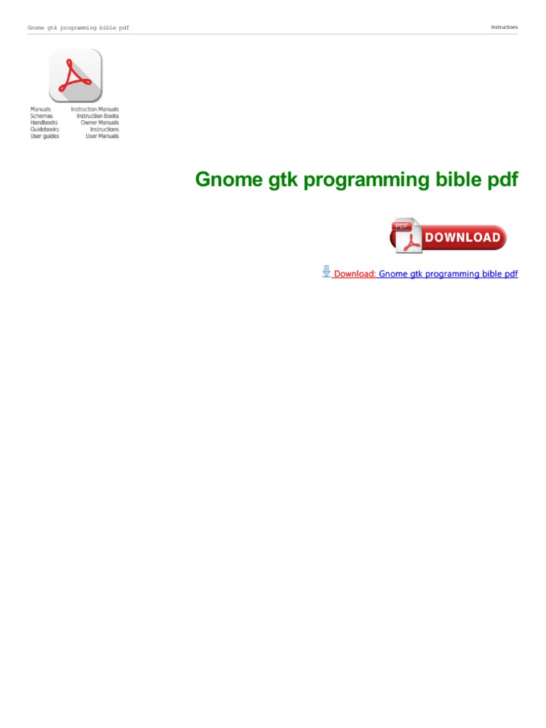 Gnome GTK Programming Bible PDF | PDF | Portable Document Format | Linux