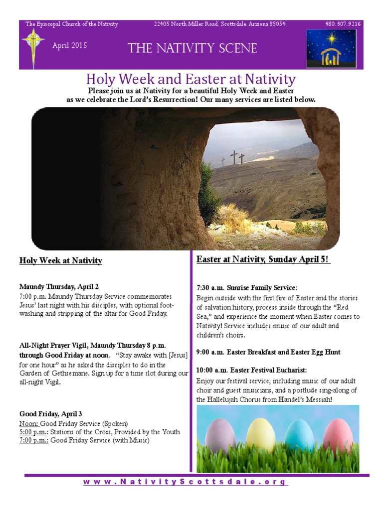 Nativity Scene April 2015 Final | PDF | Easter | Resurrection Of Jesus