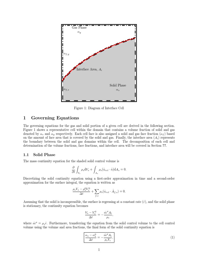 PyroFOAM Draft Governing Equations | PDF | Heat | Momentum