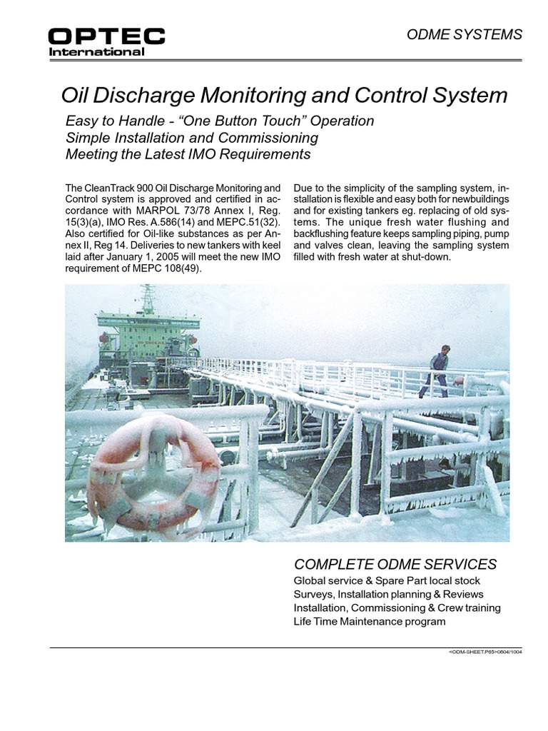 Oil Discharge Monitoring and Control System: Odme Systems | PDF