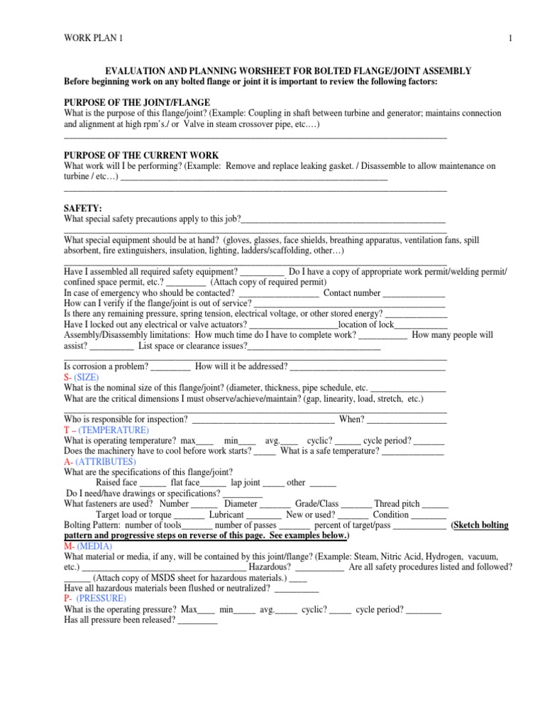 Flange Checklist | PDF | Nut (Hardware) | Screw