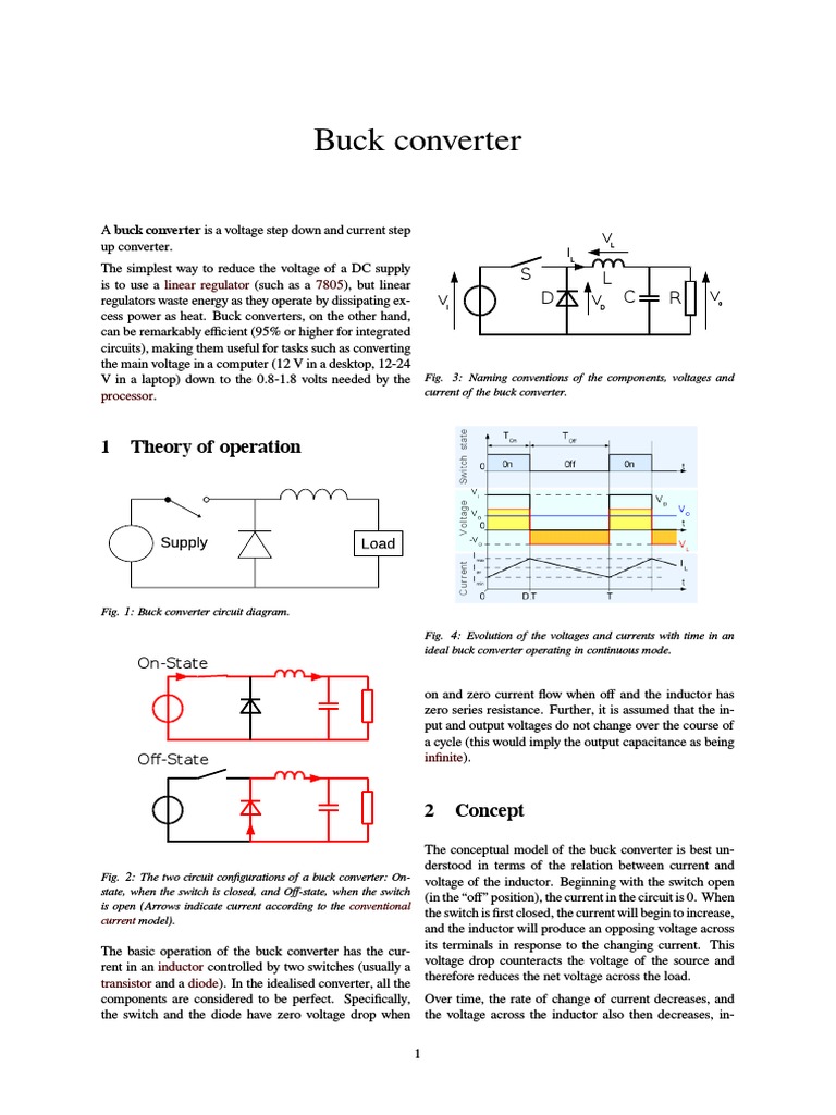 Buck Converter: 1 Theory of Operation | PDF | Mosfet | Electrical ...