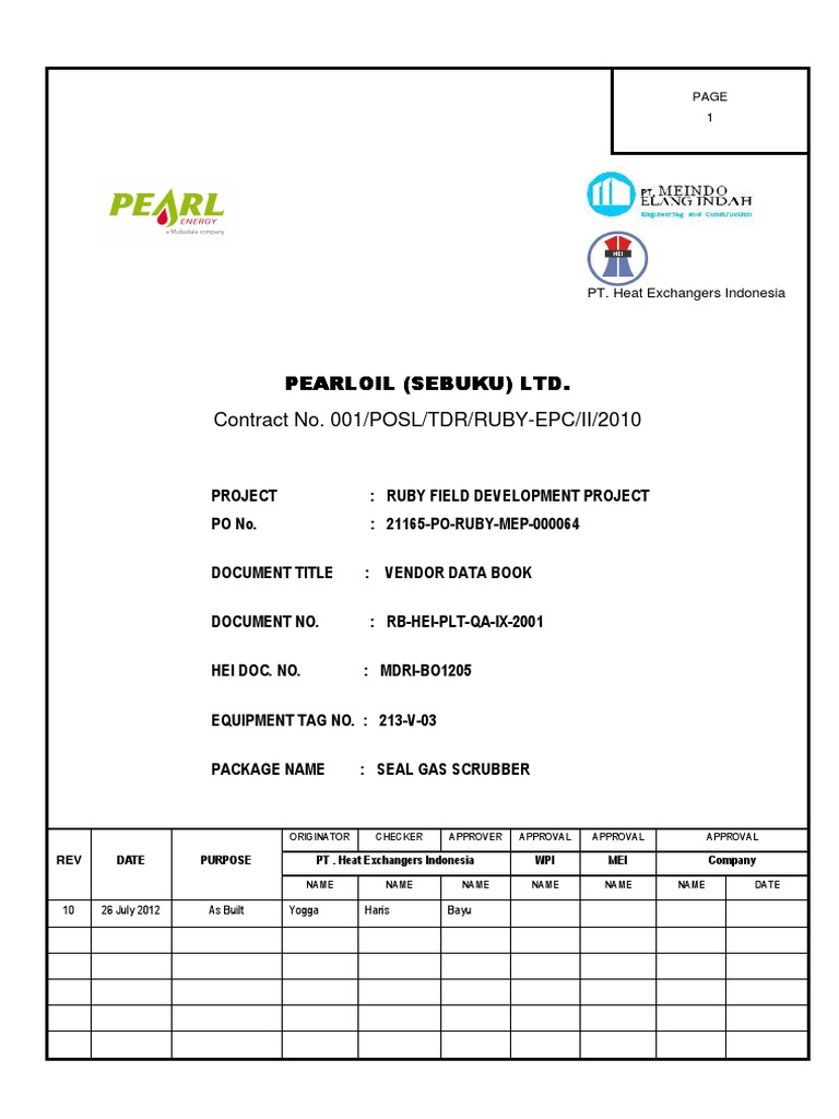 Vendor Data Book Template 213-V-03 | PDF | Welding | Construction