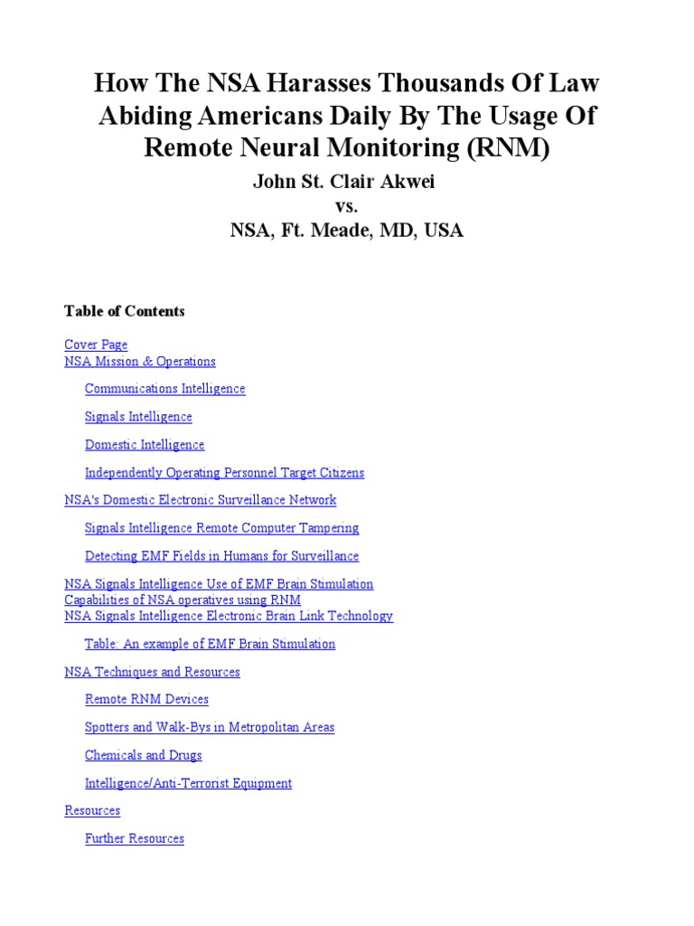 John St. Clair Akwei - How The NSA Harasses Thousands of Law Abiding Americans Daily by The ...