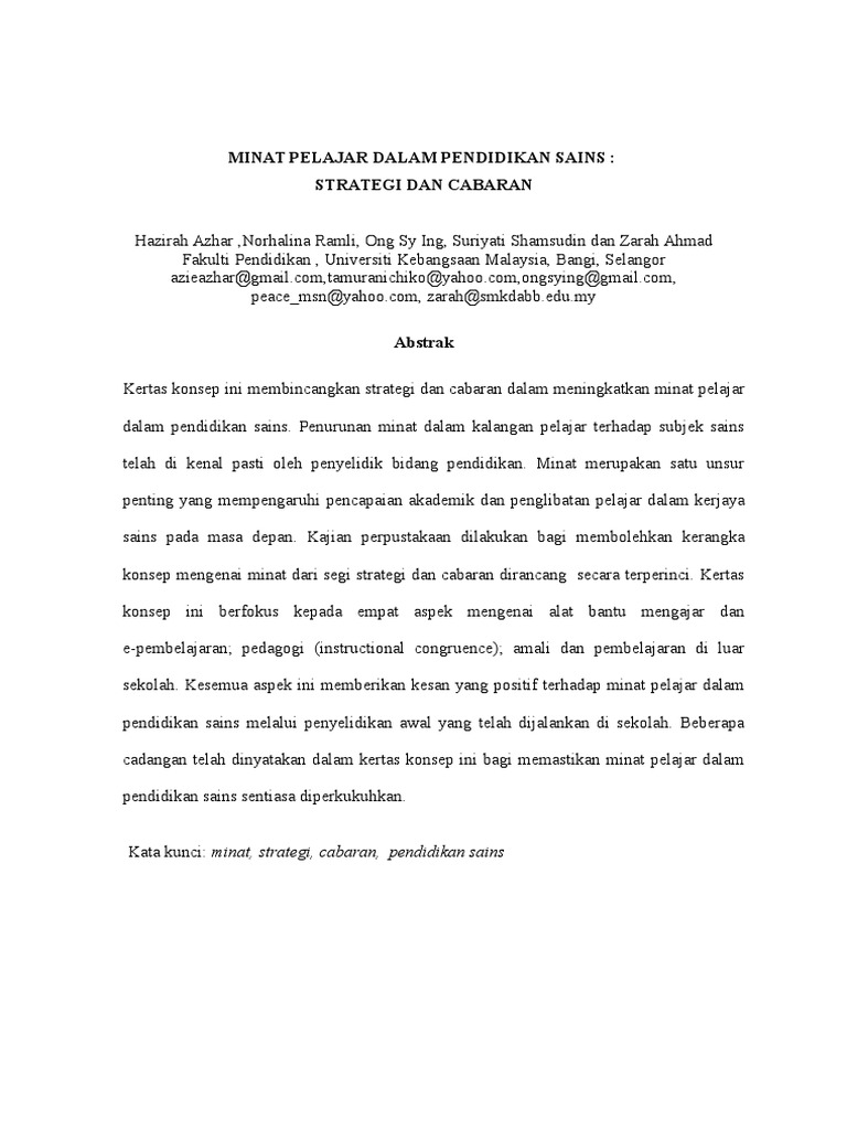 Contoh Kertas Konsep | PDF